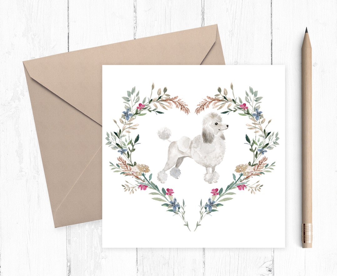 Poodle Card - Etsy UK