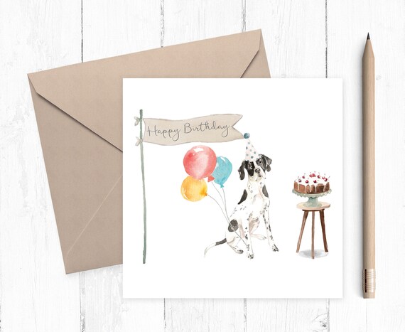 English Pointer Birthday Card Pack of Ten Cards | Etsy