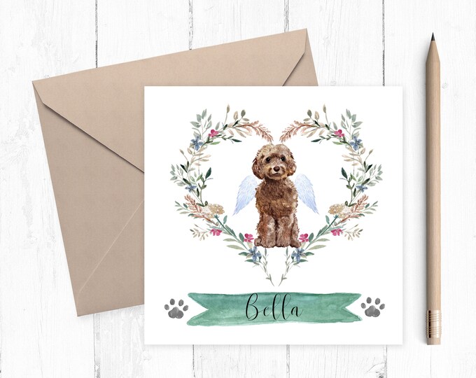 Dog Sympathy Card Personalised Pet Loss Card Pet Sympathy Card ...