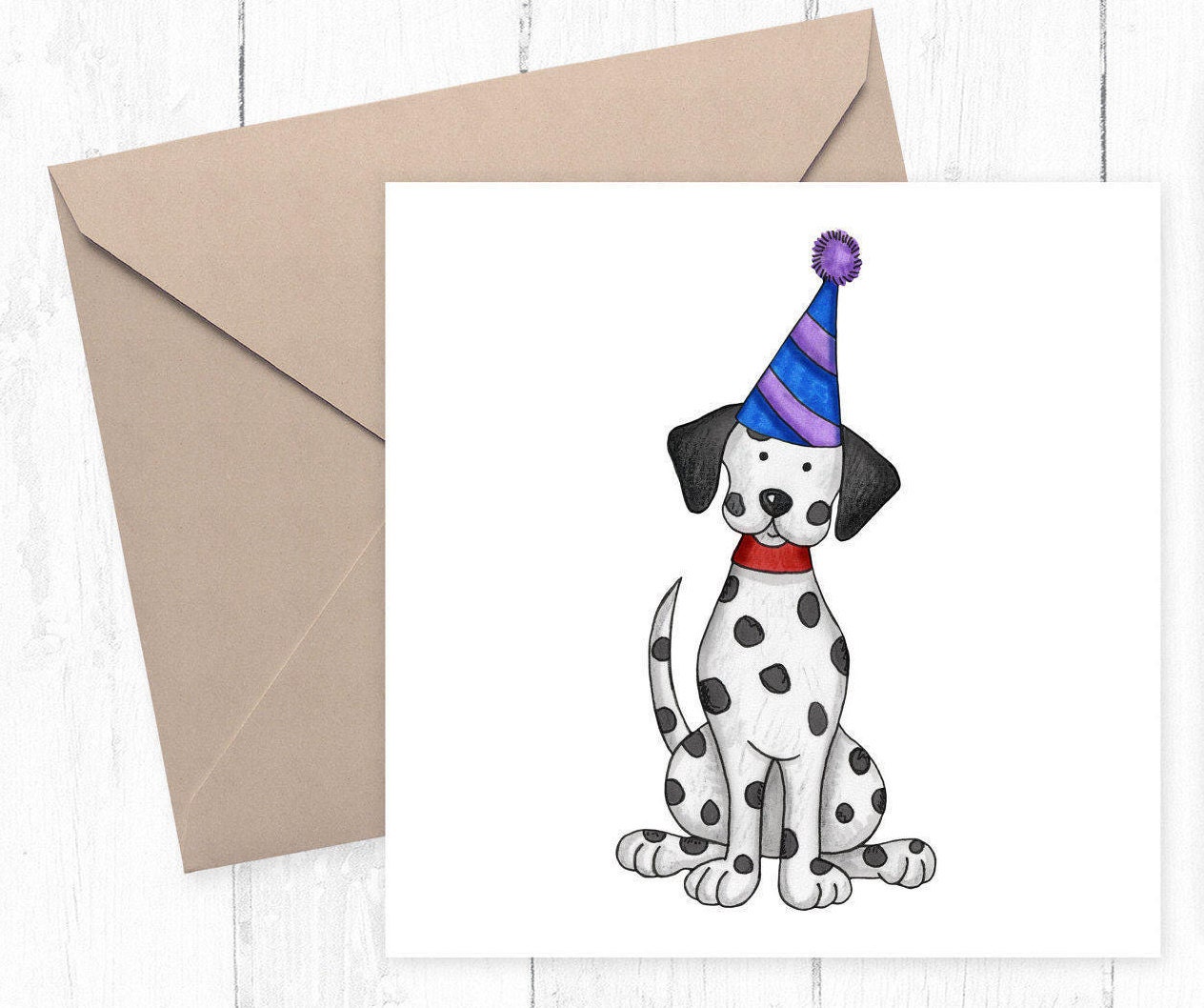Dalmatian Birthday Card - Etsy