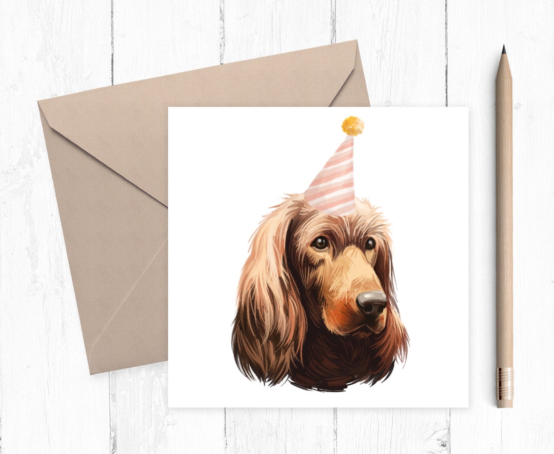 Red Setter Birthday Card Red Setter Card Red Setter Birthday Gift Card ...