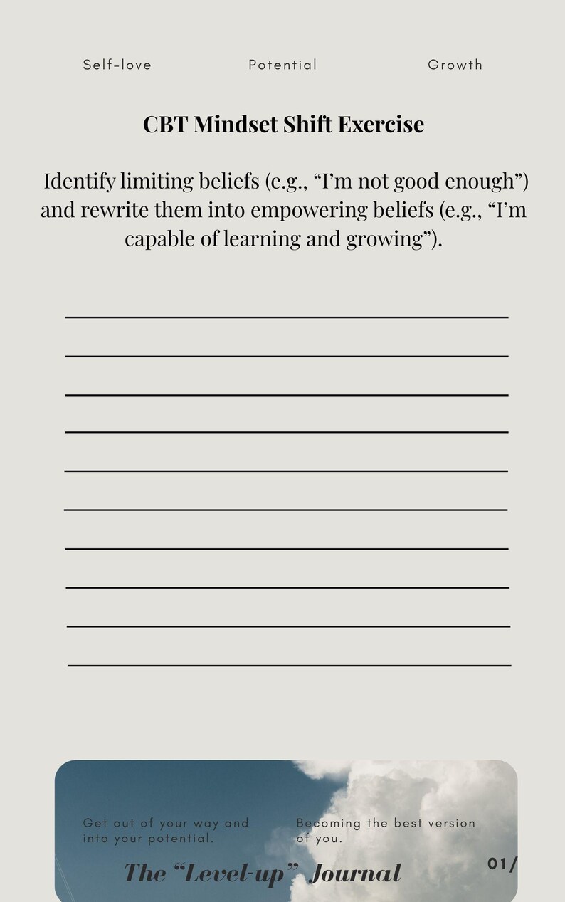 Level up Habit Tracker Journal Printable | Therapist-designed Self ...