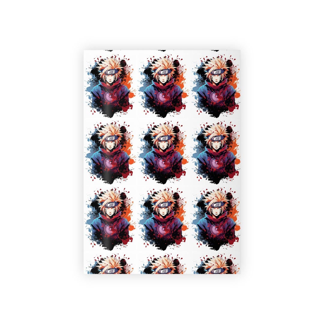 Naruto Anime Gift Wrapping Paper, Colorful Festive Print - Etsy
