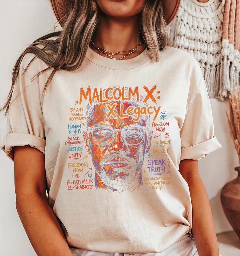 Malcolm X Shirt: X Legacy Tee, Black History Month Gift, by Any Means ...