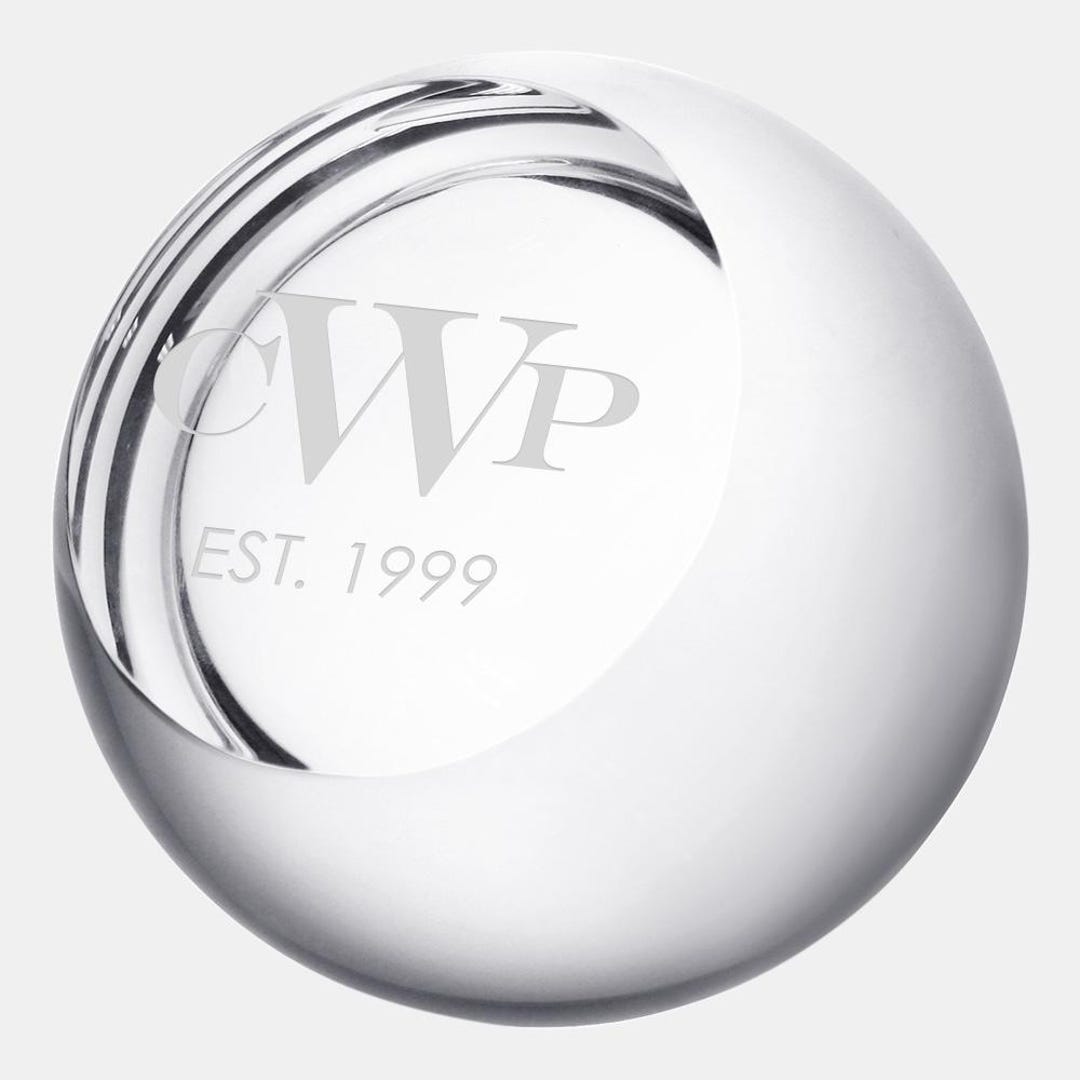 Personalized Monogrammed Slanted Face Crystal Ball - Etsy