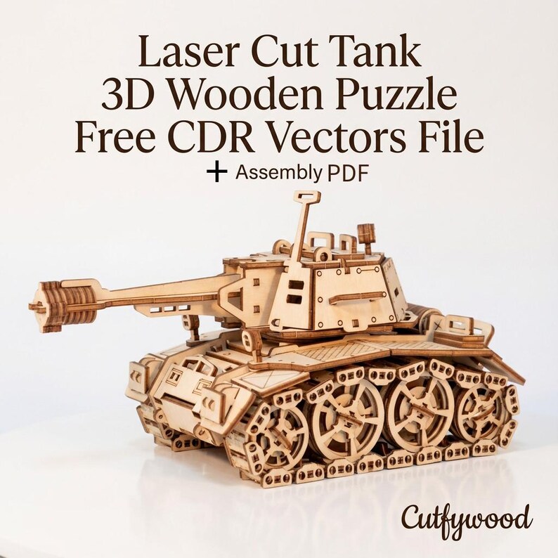 Laser Cut Tank 3D Wooden Puzzle – CNC Vector Files - Etsy