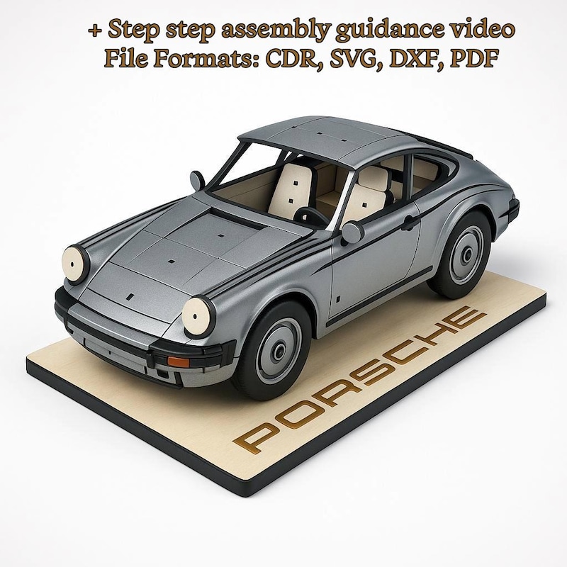 Wooden Porsche Model - Etsy UK
