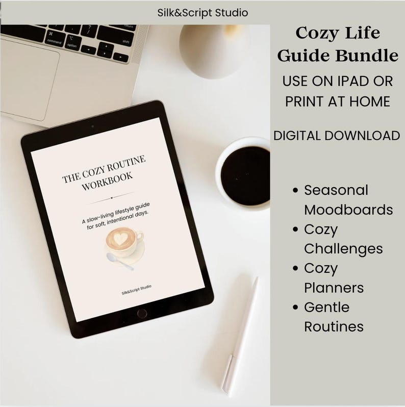 Cozy Life Workbook Hygge Lifestyle Guide Slow Living Planner Soft Life ...