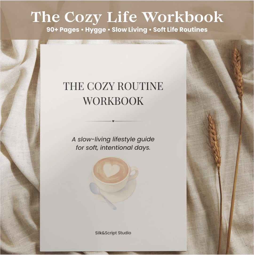 Cozy Life Workbook Hygge Lifestyle Guide Slow Living Planner Soft Life ...