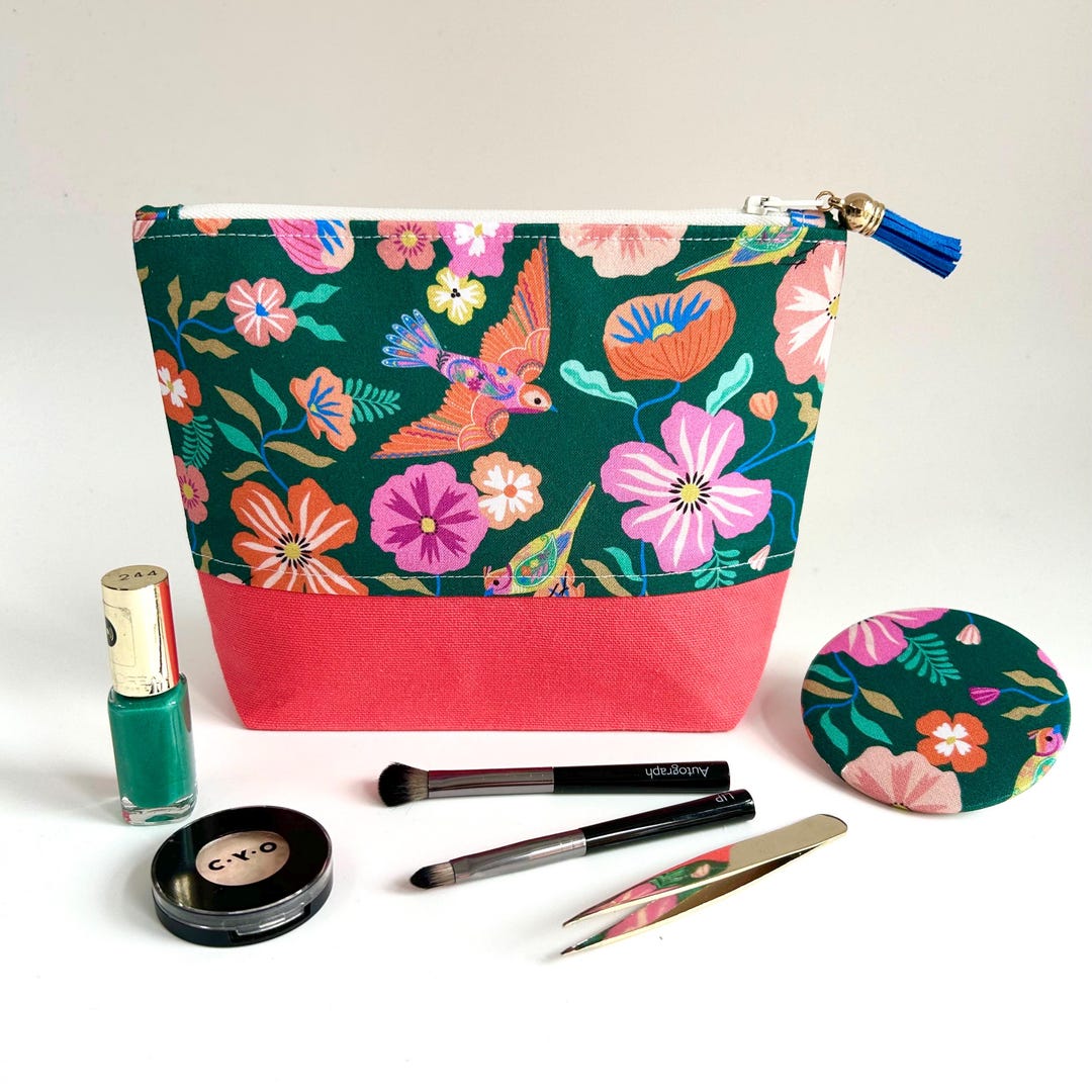 Handmade Gift Set - Travel Size Birds of Paradise Floral Print Green ...