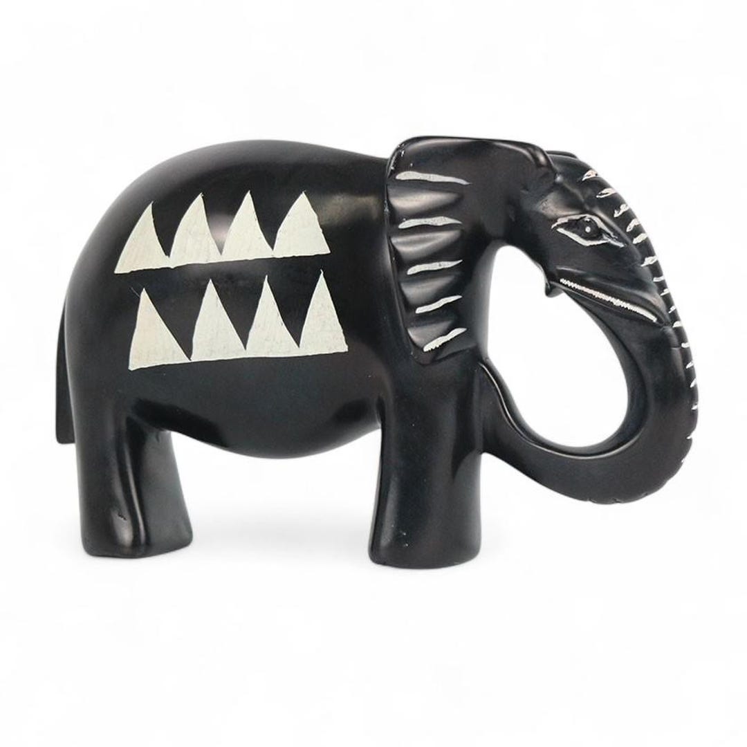 Hand-carved Kissi Stone Elephant Figurine – Eastern African Tribal ...