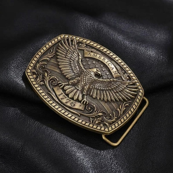 Belt Buckle Eagle Vintage - Etsy