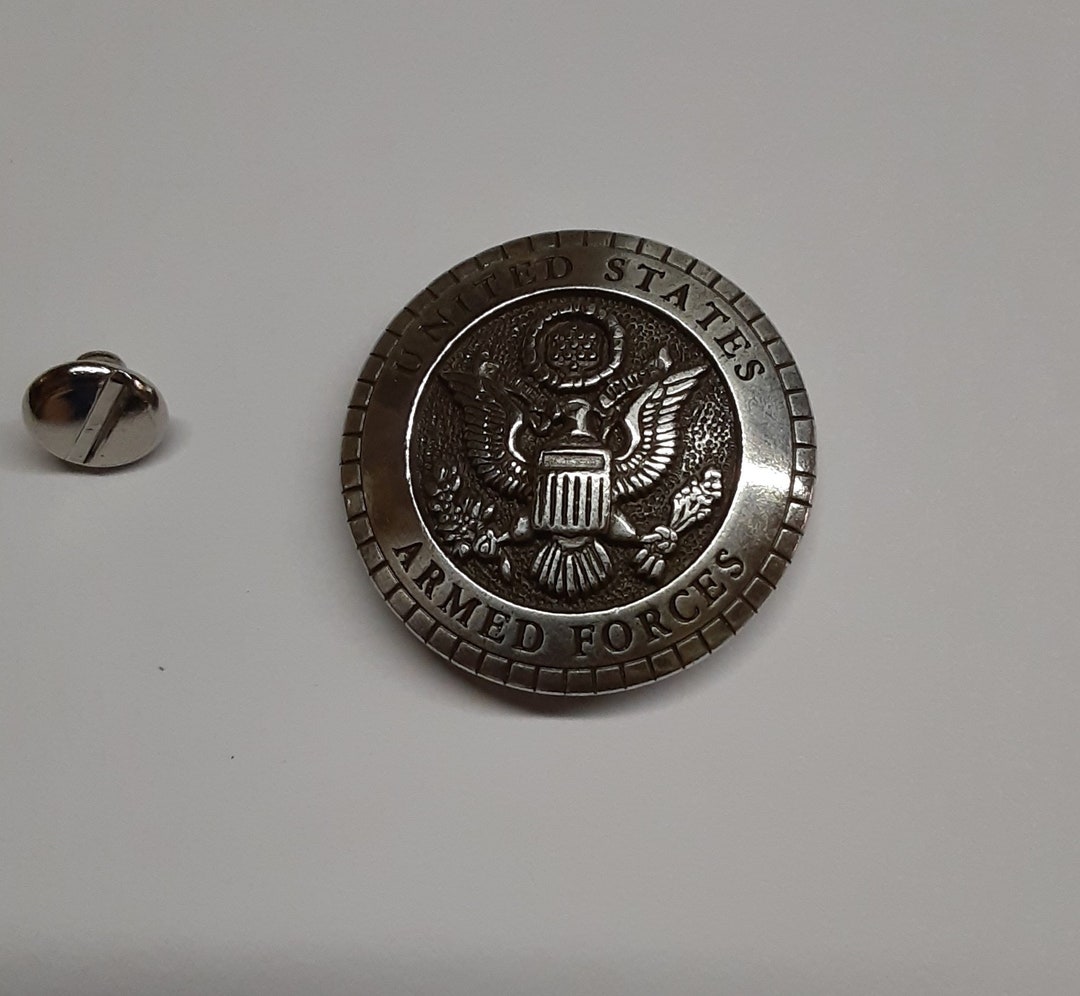 United States Armed Forces Screw Back Concho, 1-1/4 Inch Round Screw ...