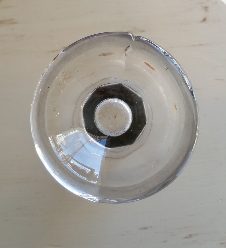 Vintage Clear Pressed Glass Vase, Flared Glass Vase, Vintage Vase ...