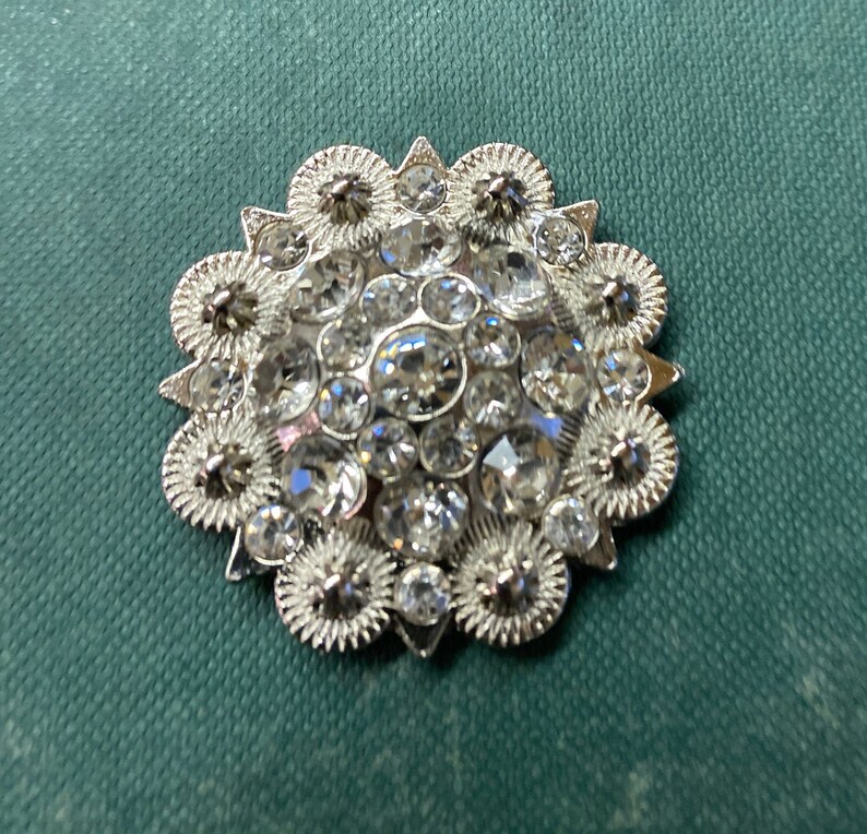 Rhinestone Concho Crystal Concho Bling Concho - Etsy