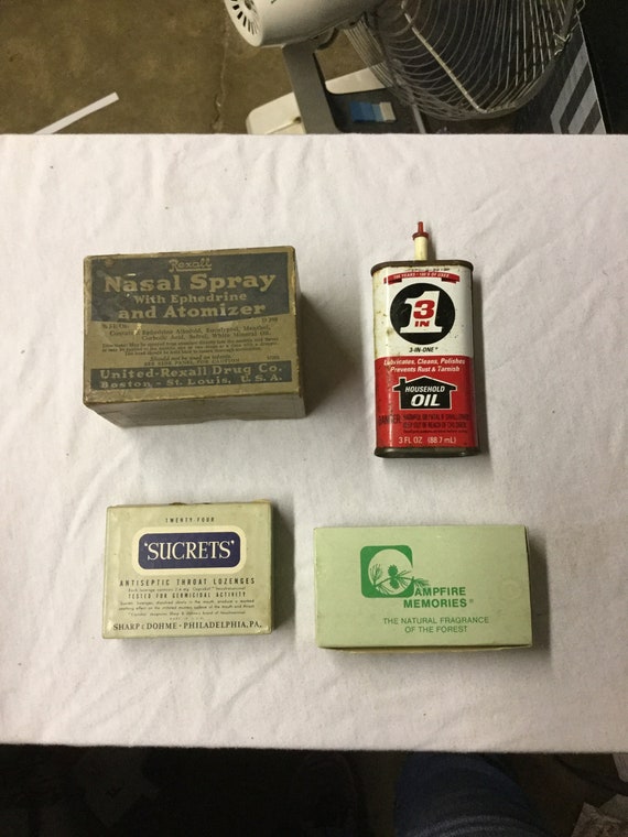 Vintage Household Products 3 in 1 Oil Sucrets Box - Etsy