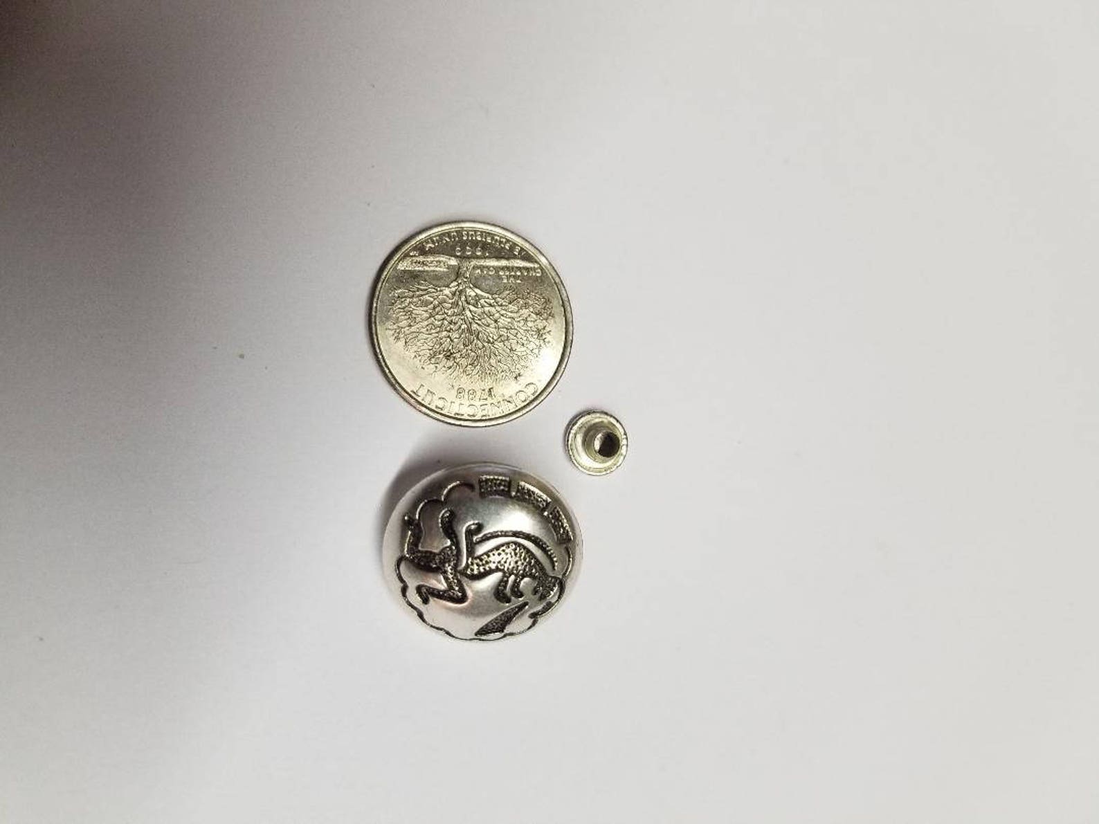 Round Silvertone Rivet Back Conchos Concho Rope Concho - Etsy