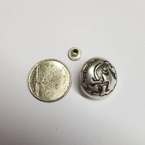 Round Silvertone Rivet Back Conchos, Concho, Rope Concho, Stone Concho ...