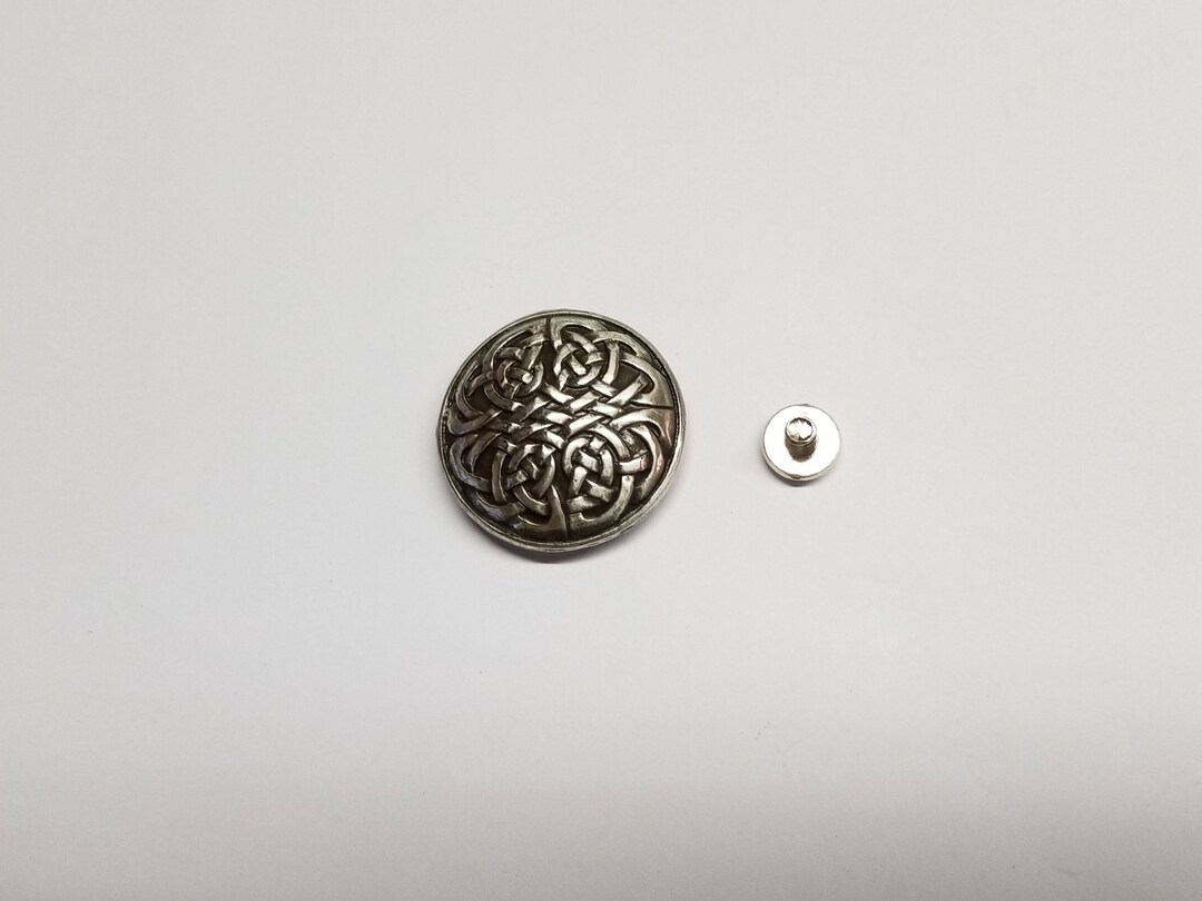 Antique Silver Screw Back Concho, 1 1/8" Concho, Celtic Conchos - Etsy