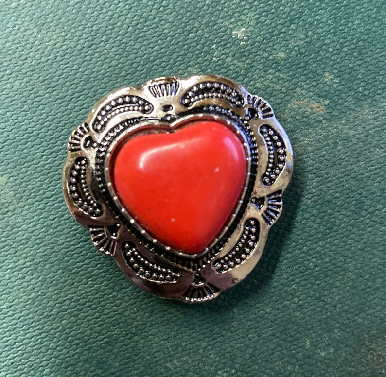 Heart Shaped Concho Western Concho Conchos Natural Stone | Etsy