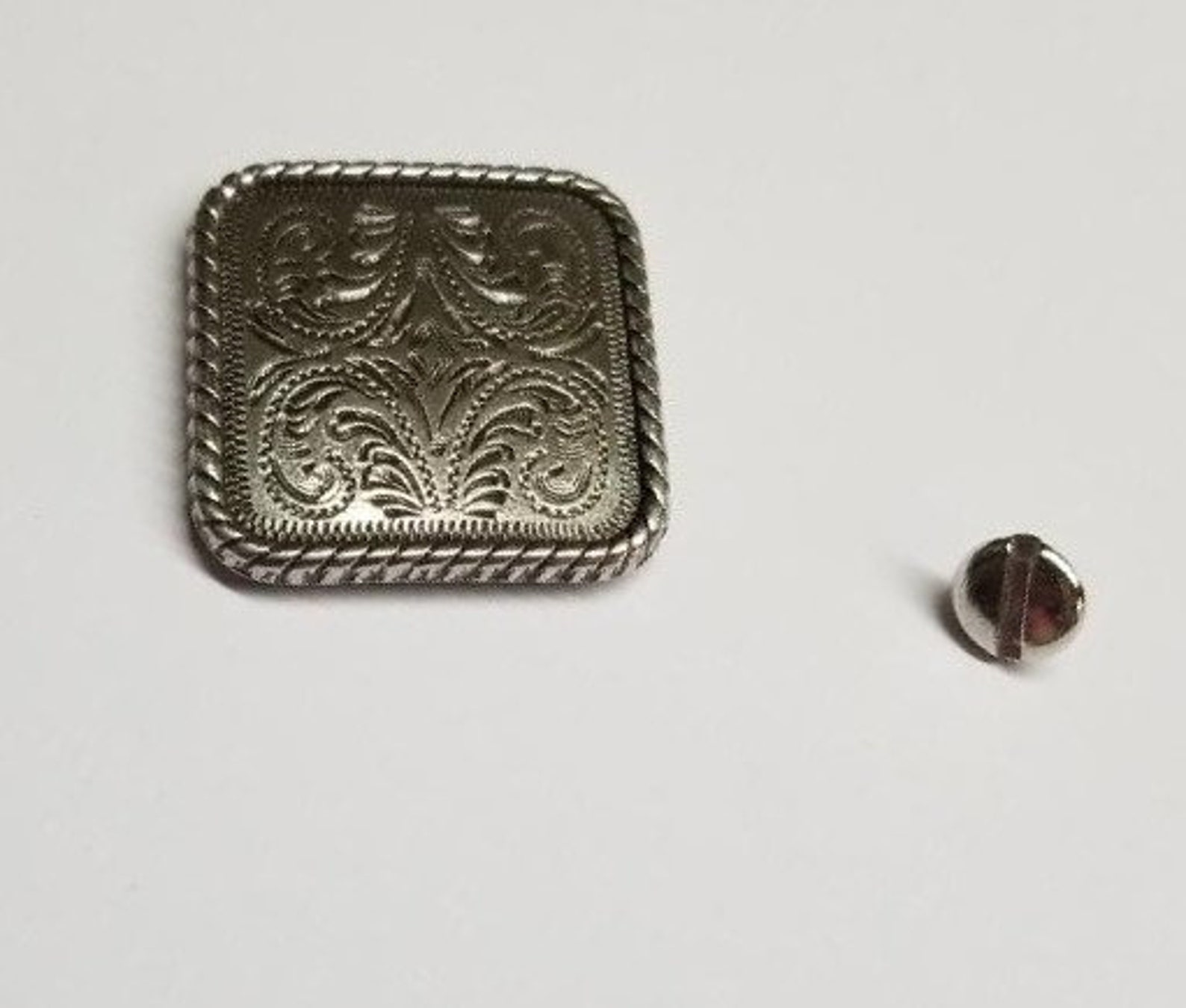 Rope Trim Square Concho 1-1/4 Inch Square Conchos Screwback | Etsy