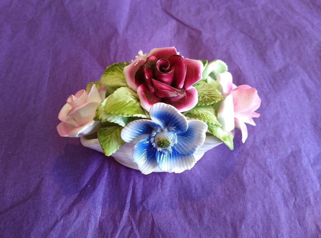 Royale Stratford Flowers, Royal Stratford Basket With Roses, England ...