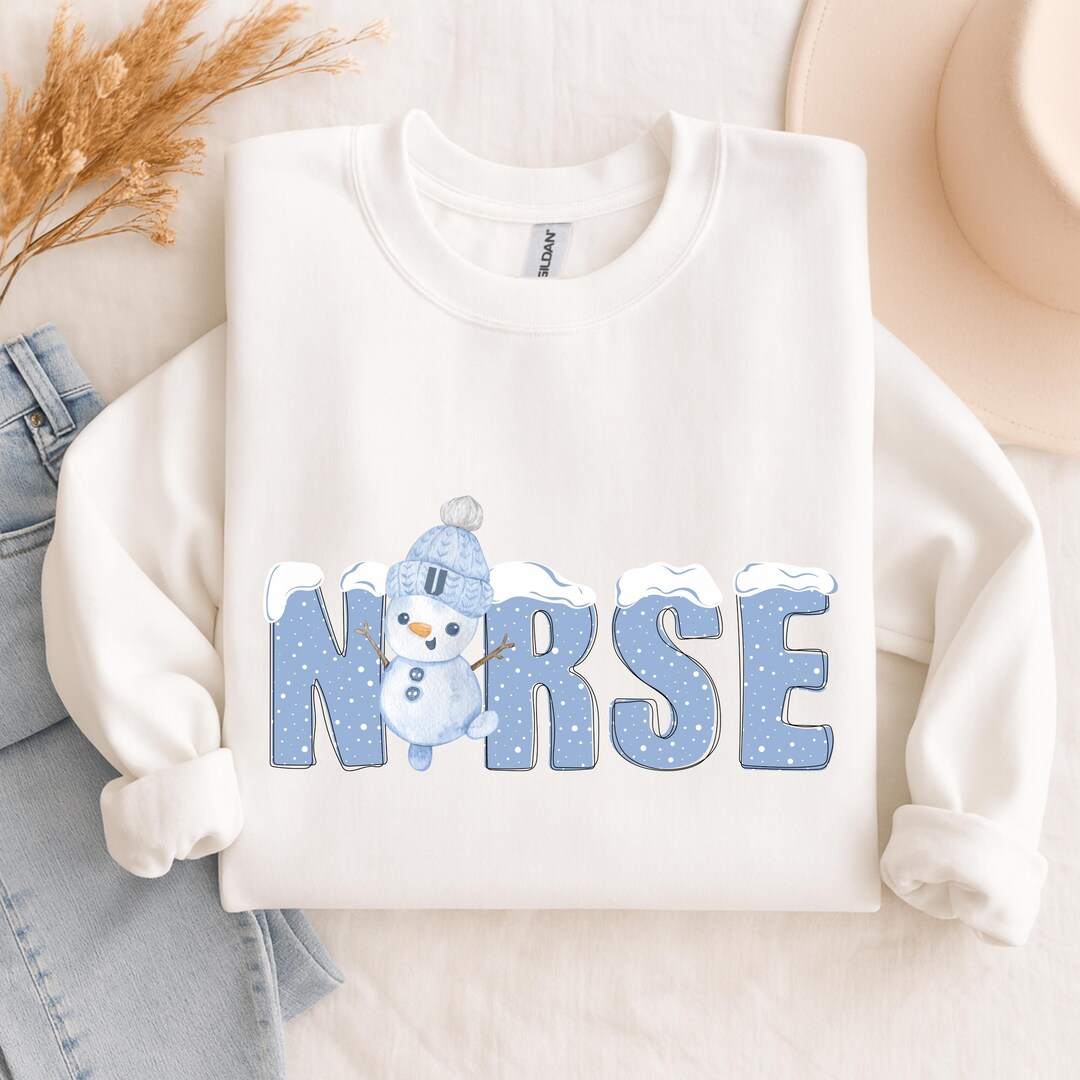 Winter Peds Nurse Shirt, Pediatric Nursing Sweatshirt - Etsy