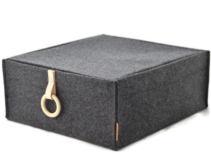 Small Size, Set of 6 / Custom-made Felt Storage Basket / Storage Box ...