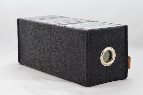 CD Storage Box With Metal Circle Felt Basket Minimalist | Etsy UK