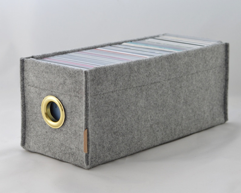 CD Storage Box With Metal Circle, Felt Basket, Minimalist Scandinavian ...