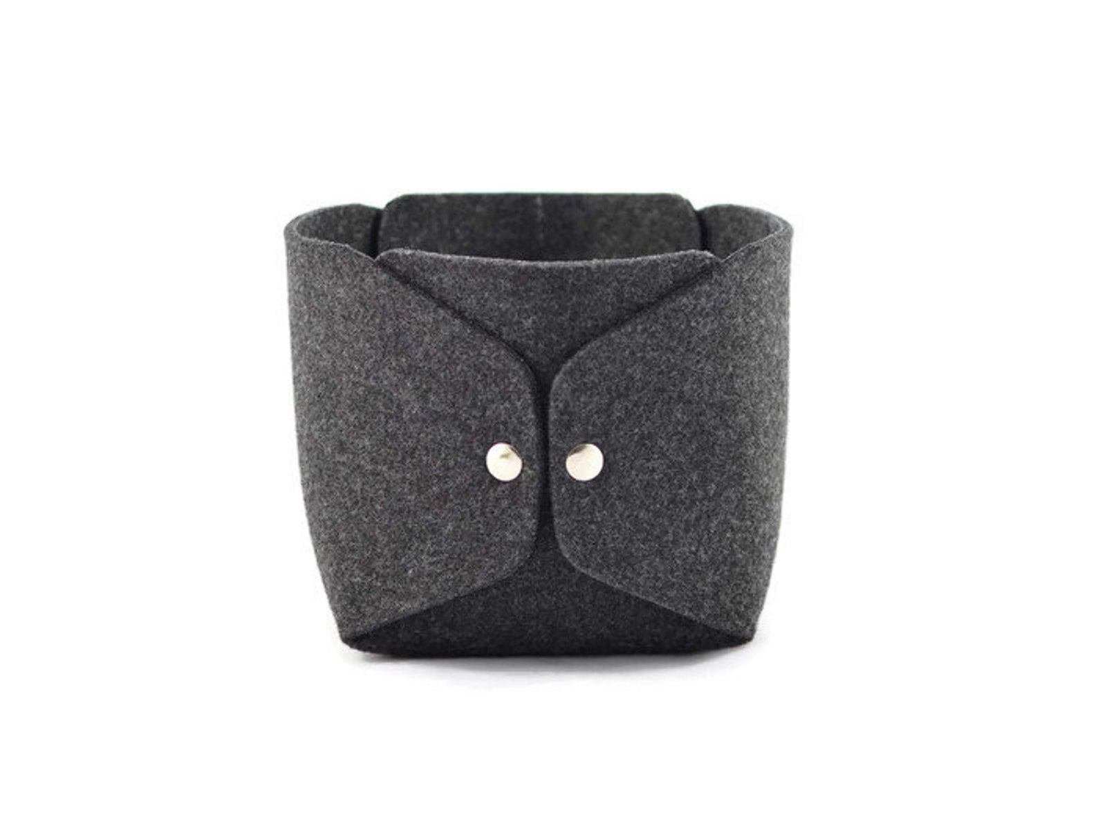 Nordic Style Felt Storage Box Small Charcoal Felt Basket - Etsy
