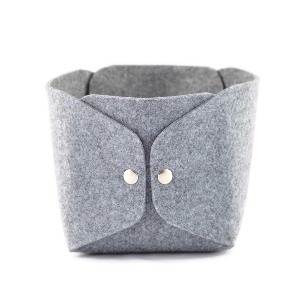 Storage Basket, High Small Gray Felt Storage Bin, Felt Bin, Basket Toys ...