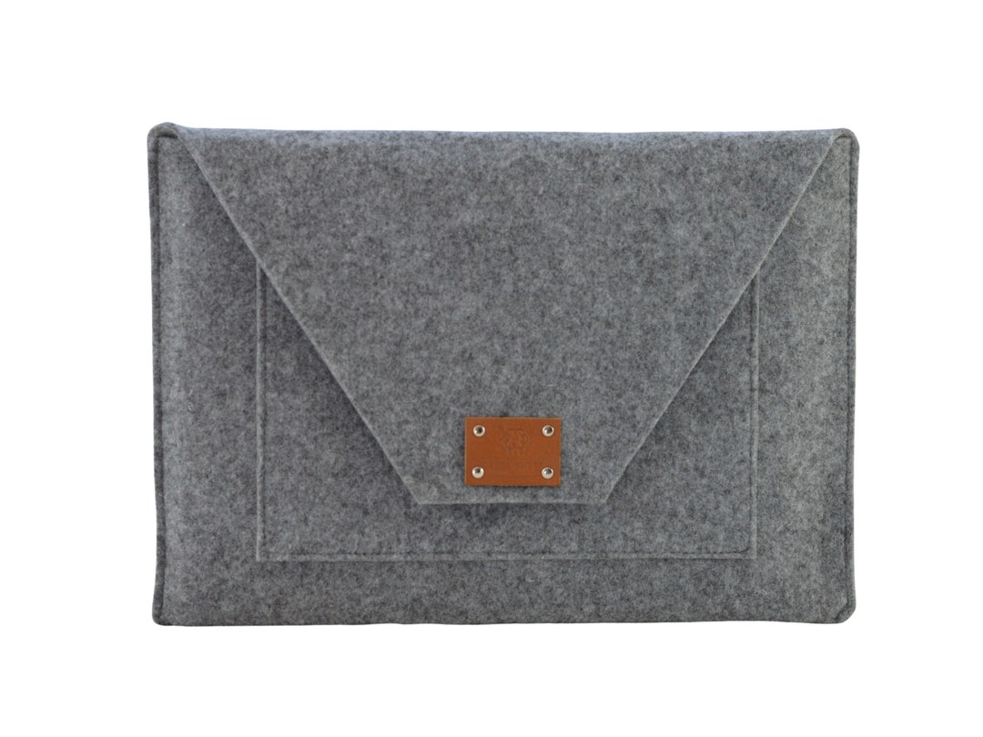 Laptop Cover, Custom Made Laptop Sleeve, Felt Cover, Felt and Leather ...