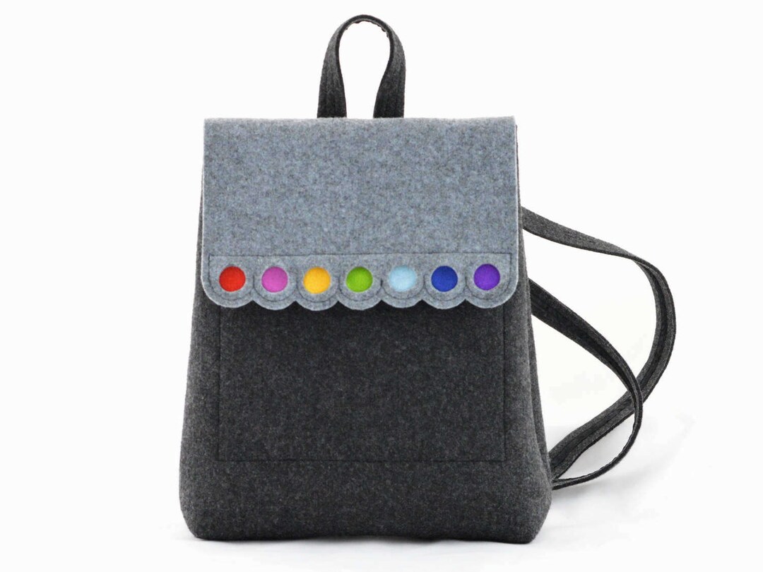 Felt Backpack, Vegan Backpack, Colorful Handmade Felted Rucksack ...
