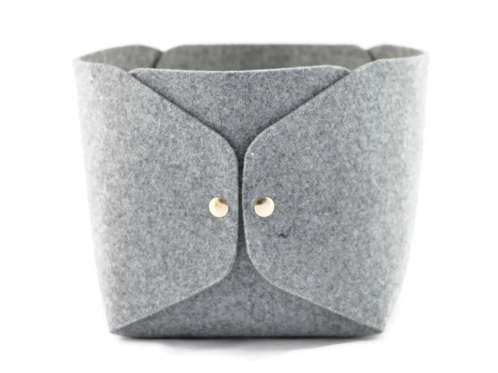 Storage Basket, High Medium Grey Felt Storage Bin, Felt Bin, Basket ...