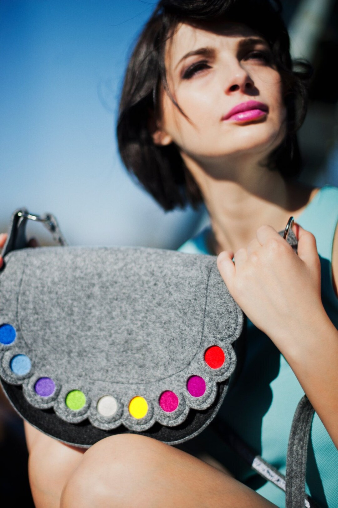 Felt Purse, Felt Crossbody Purse, Felt Handbag, Colorful Lovely ...