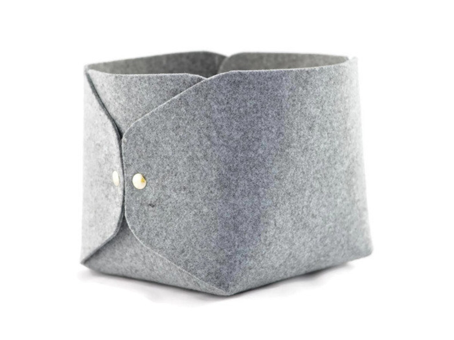Storage Basket, High Medium Grey Felt Storage Bin, Felt Bin, Basket ...