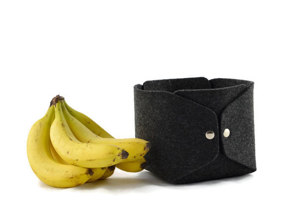 Nordic Style Felt Storage Box Small Charcoal Felt Basket - Etsy