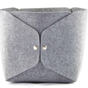 Storage Basket, Felt Storage Bin, Felt Bin, Felt Basket Toys, Storage ...