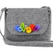 Felt Purse for a Girl With Rainbow Flowers, Girl's Handbag With ...