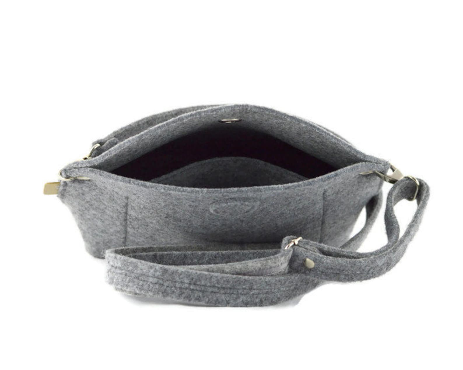 Small Crossbody Purse Gray Minimalist Felt Handbag Small | Etsy