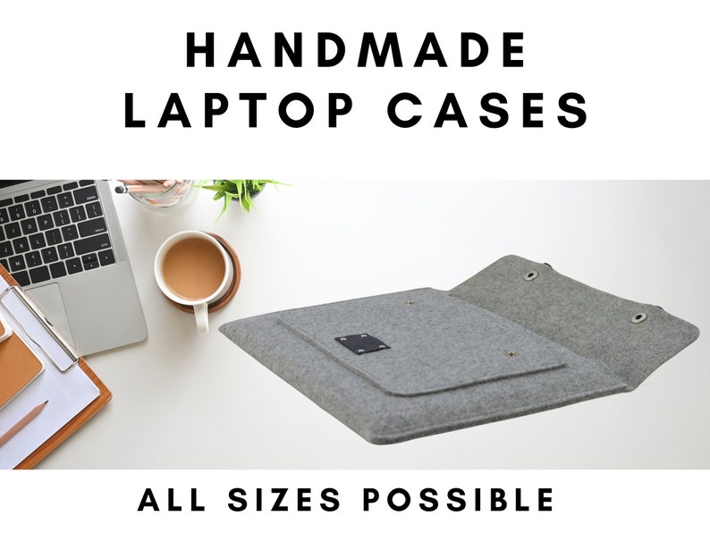 Felt Laptop Sleeve, Custom Wool Notebook Sleeve, MacBook Cute Laptop ...