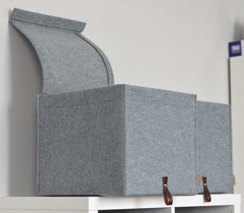 Wardrobe Storage Box Top Shelf Felt Storage Baskets With - Etsy