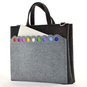 Felt Laptop Bag, Laptop Bag, Laptop Case, Colorful Dots, Extraordinary ...
