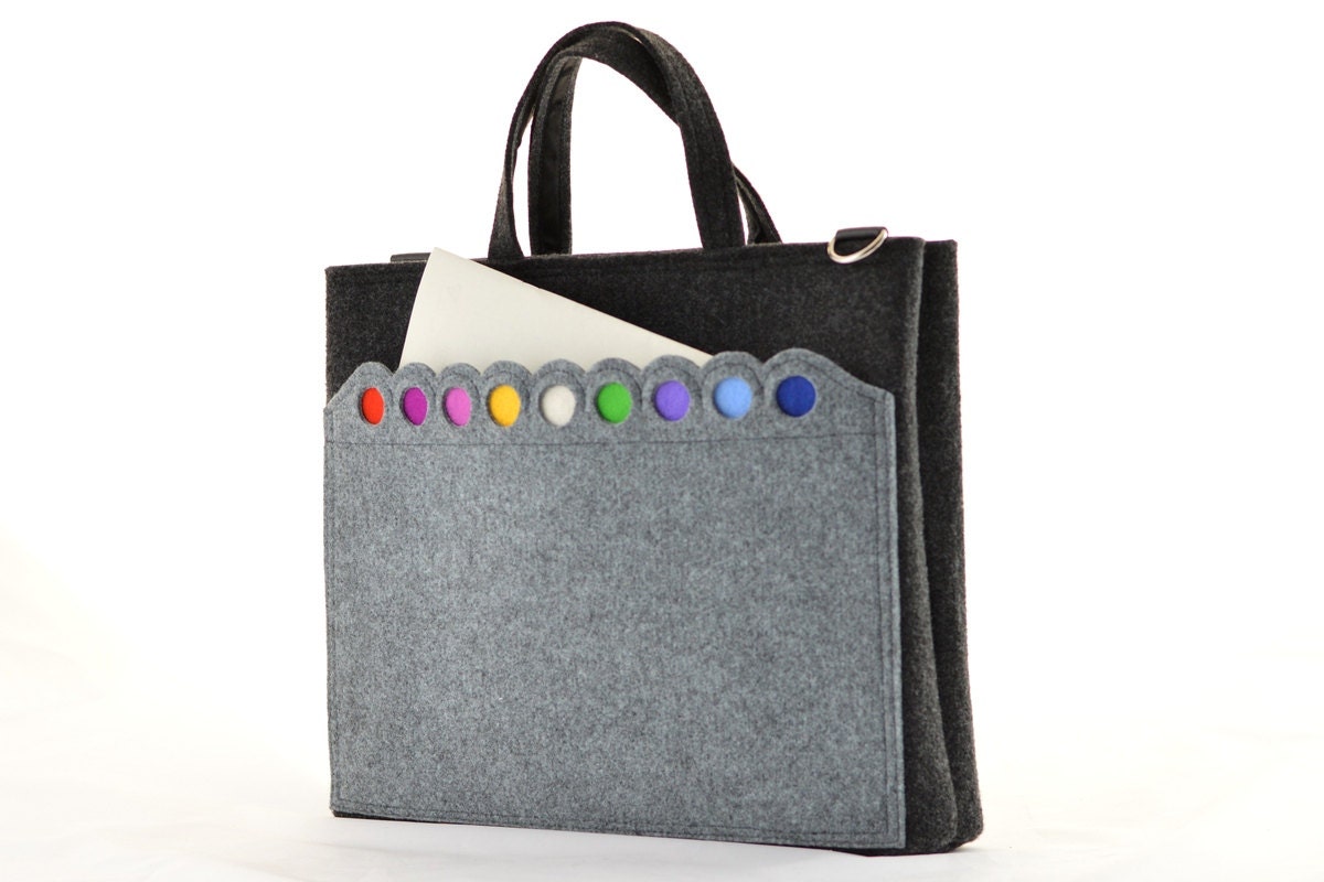 Felt Laptop Bag Laptop Bag Laptop Case Colorful Dots - Etsy