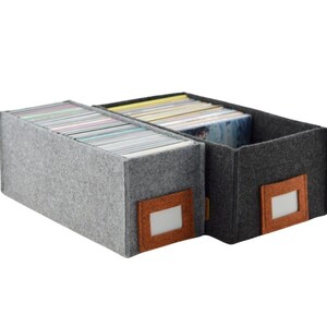 Basket for Cds, Felt CD Storage Box With Window for Labbeling, Ikea ...