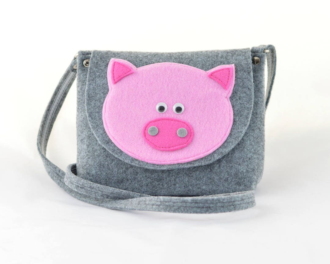 Girls Purse With Pig, Felt Crossbody Girls Purse, Child's Bag, Toddler ...