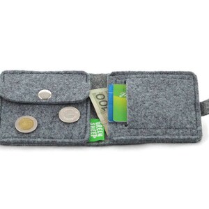 Floral Blue Girls Wallet, Kids Felt Coin Purse, Colorful Flowers and ...