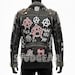 Distressed Black Anarchy Graffiti Leather Jacket | Extreme Spikes Studs ...