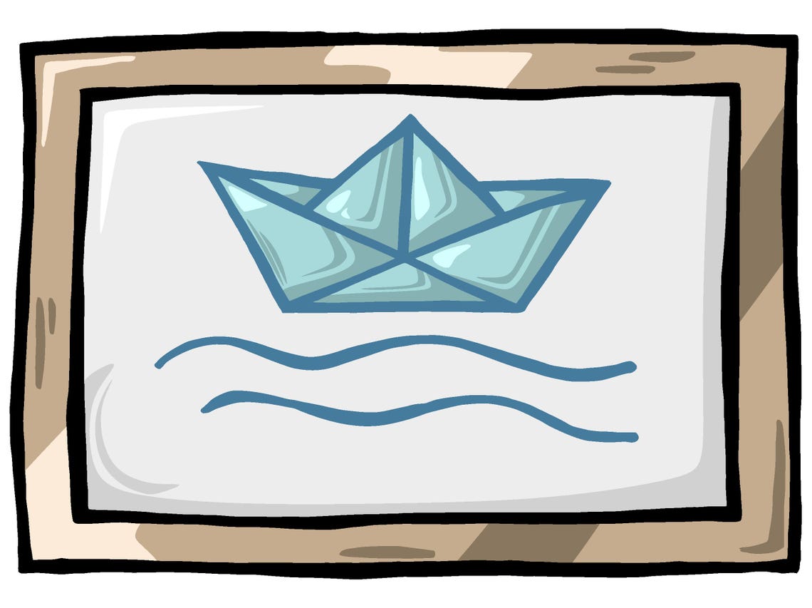 Illustration of Paper Boat, Png,svg,ai,pdf Design. Hand Drawn, Colorful ...